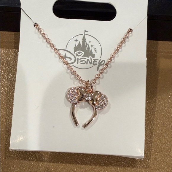 Disney | Jewelry | Disney Rose Gold Minnie Mouse Pendant Necklace ...